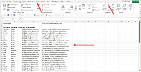 Creating A List Of Email Addresses In Excel For Outlook Or Gmail