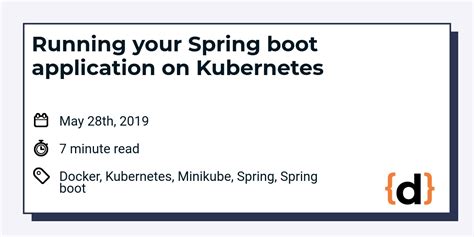 Running Your Spring Boot Application On Kubernetes Dimitri S Tutorials