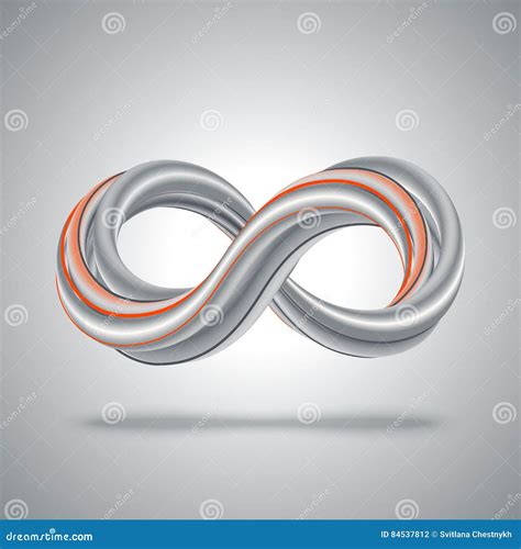 D Infinity Symbol Abstract Math Background Stock Vector