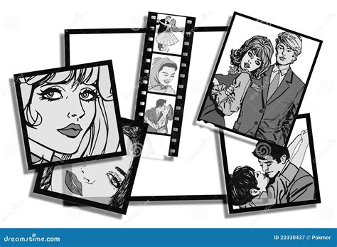 Retratos De Pares Jovenes En Amor Stock De Ilustraci N Ilustraci N De Emparejamiento Hermoso