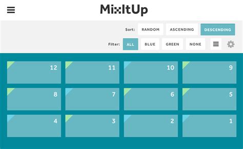 MixItUp KunkaLabs Filters Jquery Sorting