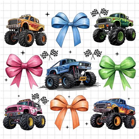 Monster Truck Are My Jam Truck Png Coquette Bows Monster Truck Mama