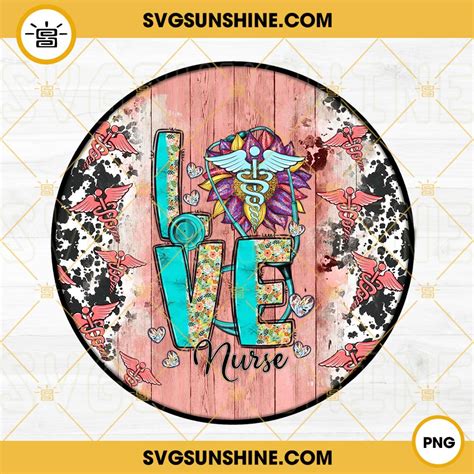 Love Nurse Png Western Nurse Png Valentines Day Nurse Png Sublimation
