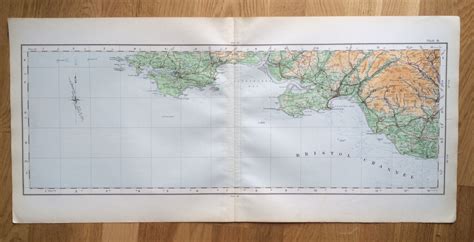 1922 Original Antique Ordnance Survey Map Of Wales Glamorgan