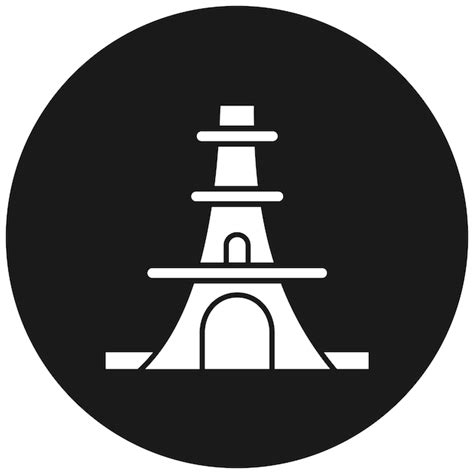 El Icono Vectorial De La Torre Eiffel Se Puede Usar Para El Conjunto De
