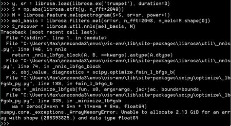 `nnls` Example Code Runs Out Of Memory · Issue 1634 · Librosalibrosa