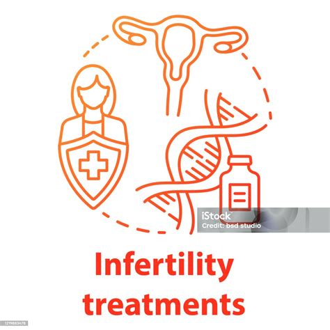 불 임 치료 빨간 그라데이션 개념 아이콘 여성 건강 아이디어 얇은 라인 일러스트 생식 계통 임신 부인과 Ivf 배란 유도 벡터 절연 선도선 도면 개념에 대한 스톡 벡터 아트