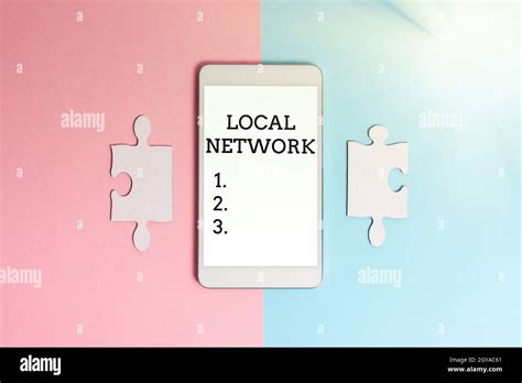 Hand Writing Sign Local Network Word Written On Intranet Lan Radio