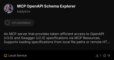 MCP OpenAPI Schema Explorer MCP Se LobeHub