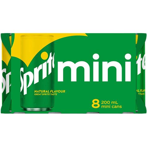 Sprite Mini Cans 200ml X8 Pack Woolworths