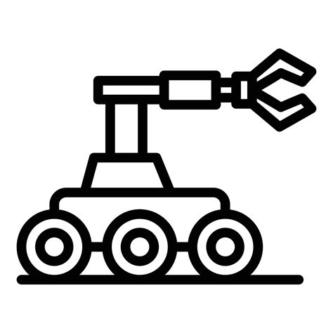 Vector De Contorno De Icono De Robot Espacial Futuro Robot 15100928