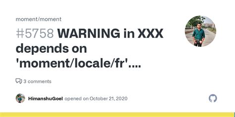 Warning In Xxx Depends On Momentlocalefr Commonjs Or Amd