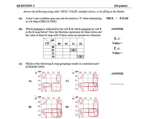 Solved O Which Minterm Is Indicated By The Cell X Which Chegg