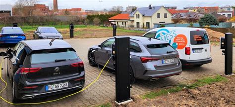 Neue Ladesäulen für E Fahrzeuge ENERMESS