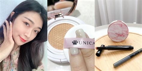 部落客 Mandy 推薦人氣粉餅 Unicat 變臉貓 光彩保濕氣墊粉餅 Spf50、超完美塑型3效眉筆、顯色