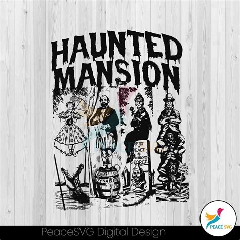 Vintage The Haunted Mansion Disney Halloween Svg Cricut File Peacesvg