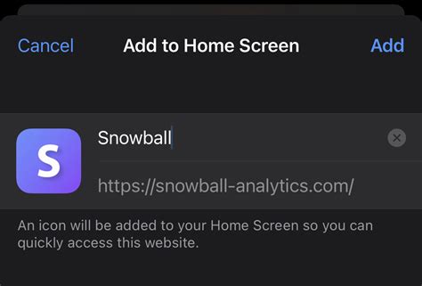 How To Add Snowball Analytics App To Your Home Screen On Ios Android