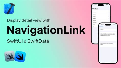 how to navigate between views using navigationlink swiftui swiftdata