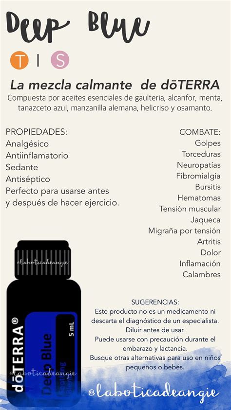 Deep Blue Guía De Aceites Esenciales Aceites Esenciales Doterra