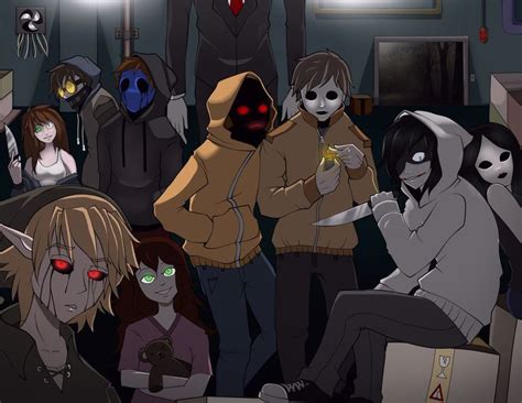 Похожее изображение Creepypasta Group Photo Creepypasta Fanart Group