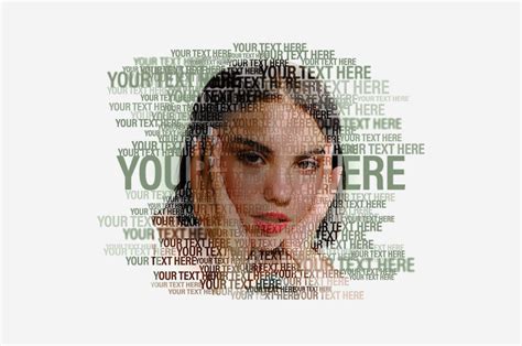 Text Masking Portrait Photo Effect