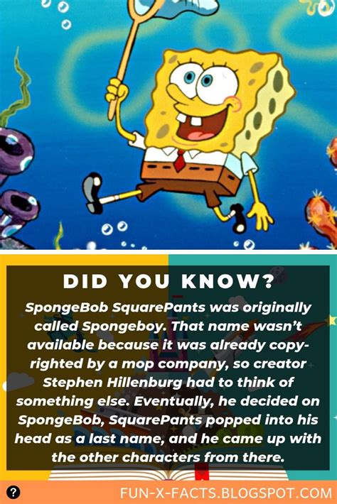SpongeBob SquarePants Was Originally Called Spongeboy Amazing WTF Facts