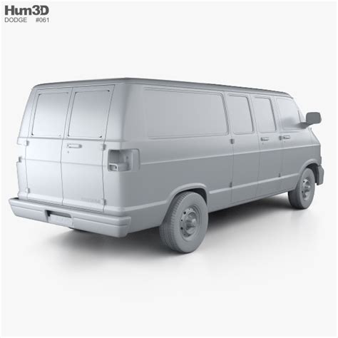 Dodge Ram Van 2004 3d Model Download Van On