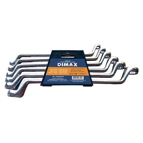 Kit Chaves Estrela Em Aço Carbono 6 Peças Cromado Dimax Ref Dmx68946