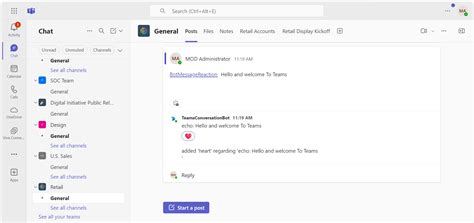 Teams Message Reactions Bot Python Sample Code Samples Microsoft Learn