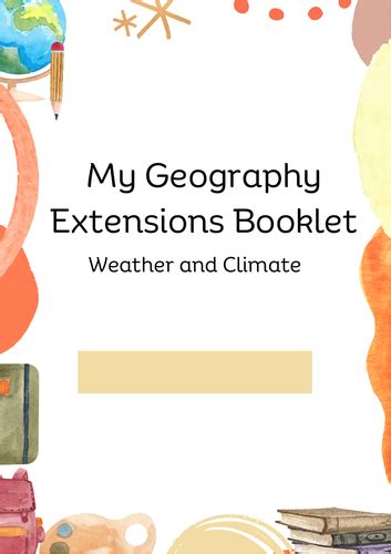 Ks3 Weather And Climate Homeworkextension Task Booklet Teaching