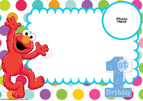 Free Sesame Street St Birthday Invitation Free Printable In Elmo