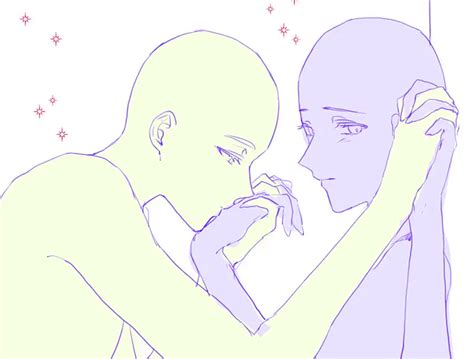 双人人模 参考 绘画 情侣 双人 模板 Cp 教程 版权归作者所有，侵删