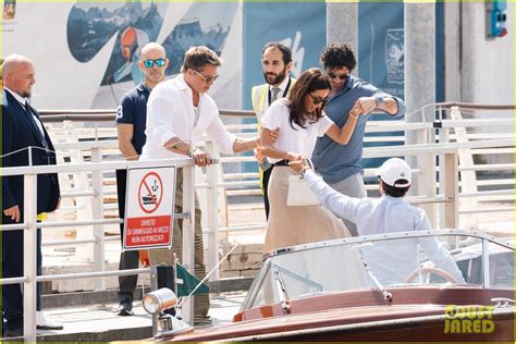 Brad Pitt And Girlfriend Ines De Ramon Coordinate Outfits As They Arrive
