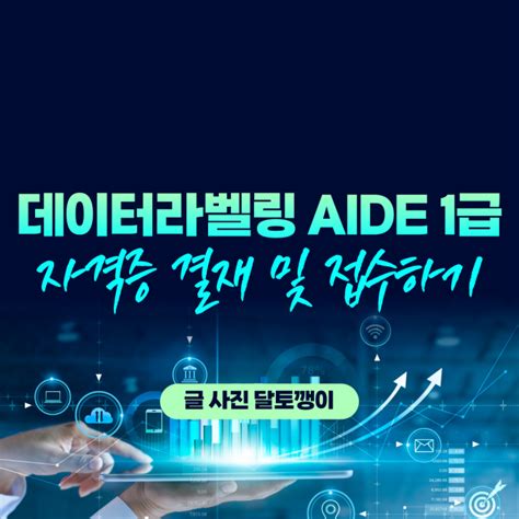 Aide 1급 데이터라벨링 자격증 시험 접수 및 결제 네이버 블로그