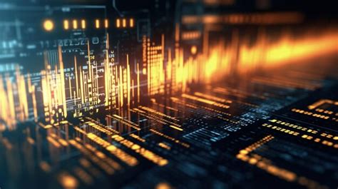 premium ai image algorithms and golds cyber background generative ai
