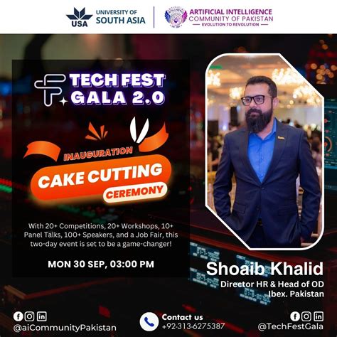Shoaib Khalid On Linkedin Techfestgala2024 Inauguration Cakecutting