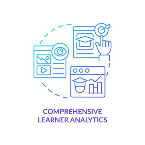 Comprehensive Learner Analytics Blue Gradient Concept Icon Learning