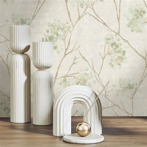 Sofia Sprig Green Wallpaper Floral Blossom Wallpaper M95671 Nobletts Wallpaper