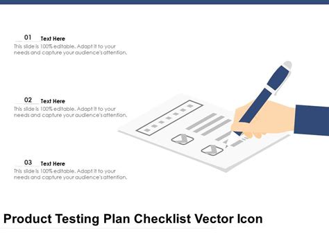 Product Testing Plan Checklist Vector Icon Ppt PowerPoint Presentation Show Professional PDF