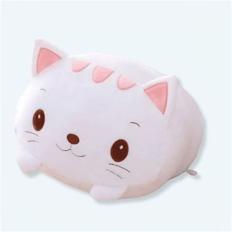 Peluche Oreiller Chat Blanc Ma Peluche
