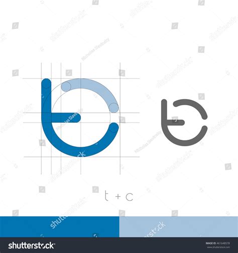 T C Monogram Modern Style Vector Stock Vector Royalty Free 461648578