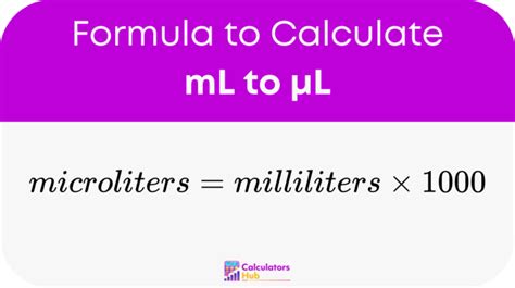 Ml To μl Calculator Online