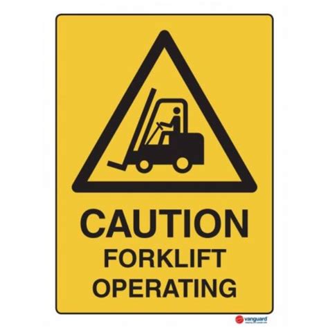 ACM Warning Sign Caution Forklift Operating Vanguard NZ