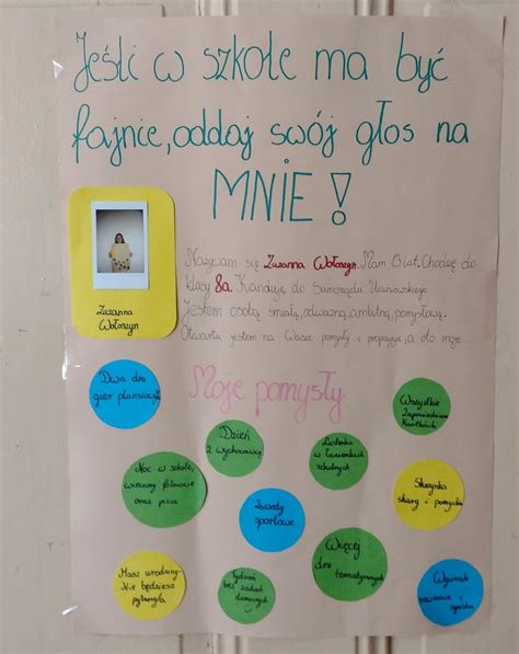 Kampania wyborcza do Zarządu Samorządu Uczniowskiego Szkoła