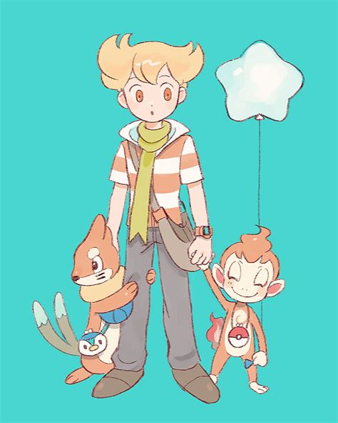 Piplup Barry Chimchar And Buizel Pokemon And 1 More Drawn By Nata
