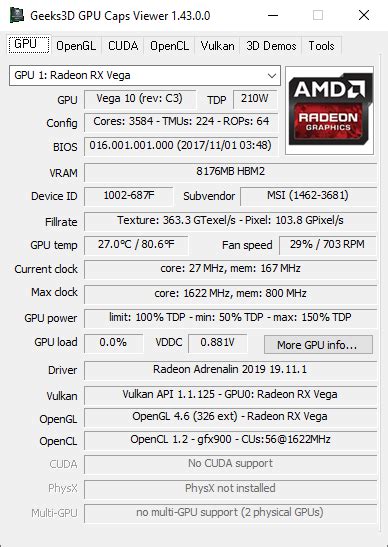 AMD Radeon Software Adrenalin 19 11 1 Released With Vulkan 1 1 125 New Extensions Geeks3D