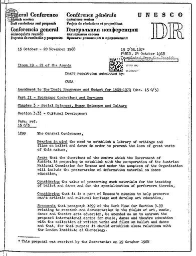 Draft Resolution Submitted By Cuba