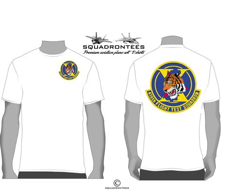 418th Flight Test Squadron Logo Back Squadron T Shirt Usaf Licensed