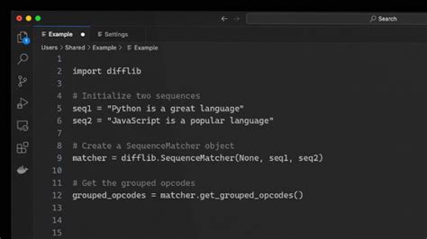 Basic Example Of Python Function Difflibhtmldiffmaketable