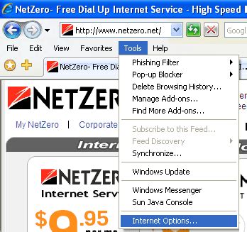 NetZero Support Browsing MSIE 7 X Default Mobile Broadband DSL